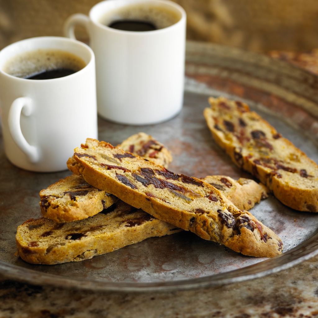 Biscotti with Raisins and Dried Cherries - California Raisins