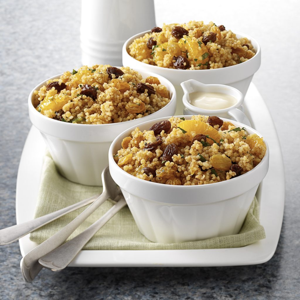 Spiced California Raisin-Honey Couscous with Yogurt-Rum Sauce ...